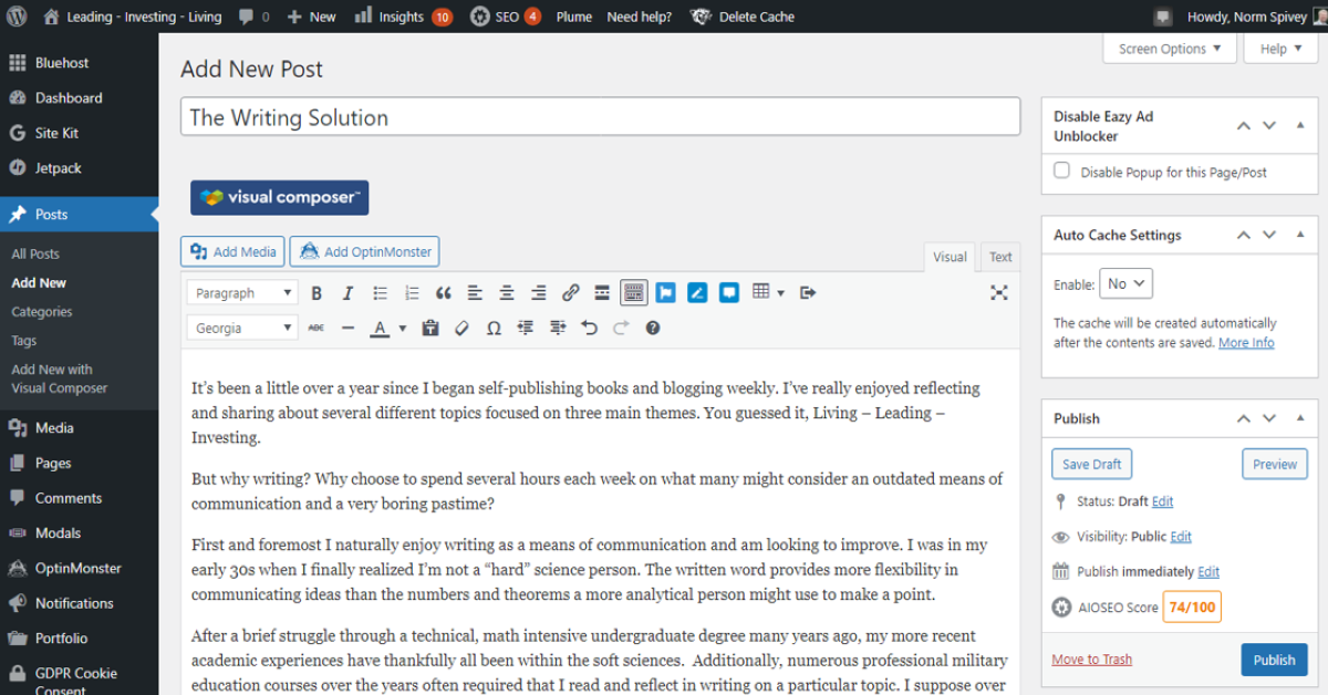 The Writing Solution - Leading - Investing - Living